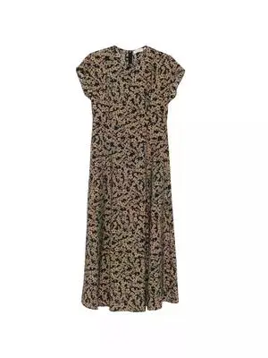 Marc O'polo Floral Print Cap-sleeve Dress - Blue