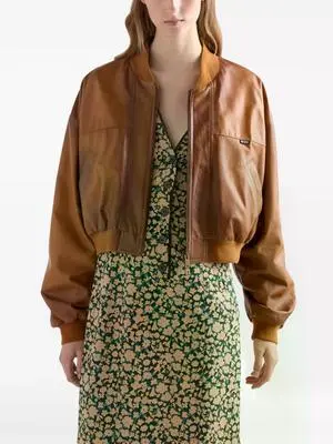 Prada Cropped Nappa Leather Jacket