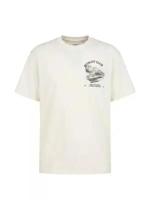 ONLY THE BLIND Riviera Charter Graphic-print T-shirt Neutrals