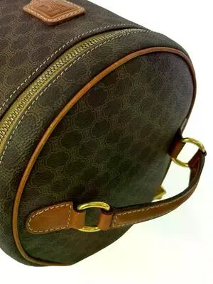 Celine Macadam Coated Canvas Vanity Bag - Brown