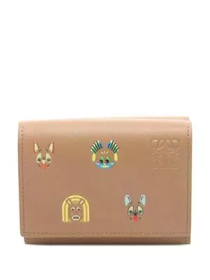 Loewe 2010-2026 Leather Futurist Cat Wallet Small Wallets - Brown