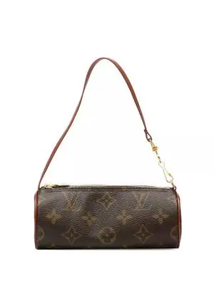 LOUIS VUITTON Monogram Papillon Pochette Handbag - Brown