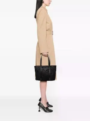 Prada Saffiano Trimmed Tessuto Tote Bag