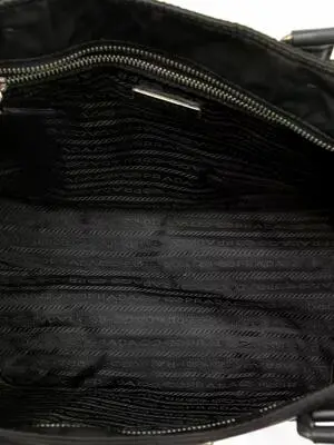 Prada Saffiano Trimmed Tessuto Tote Bag