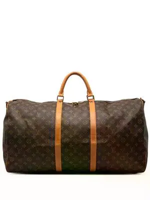 LOUIS VUITTON 1994 Monogram Keepall Bandouliere 60 Travel Bag - Brown