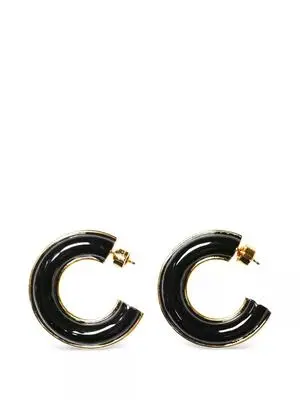 Marni Chunky Hoop Earrings - Black