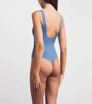 SKIMS Fits Everybody Square-neck Bodysuit - Blue