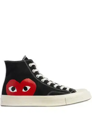 Play Comme Des Garcon X Converse Chuck 70 Big Heart Sneakers - Black