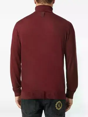 BILLIONAIRE Roll Neck Sweater With Embroidered Crest