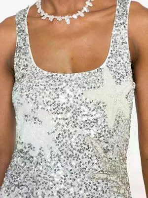 LESLIE AMON Embellished Mini Dress