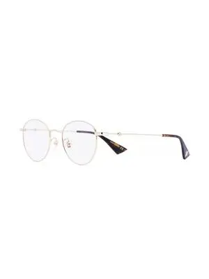 Gucci Round Frame Glasses With Bee Detail