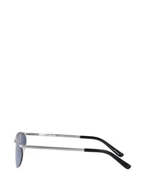 Attico Charlotte Oval-frame Sunglasses - Silver
