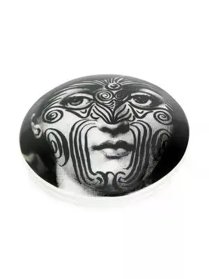 FORNASETTI Printed Ceramic Box - Black