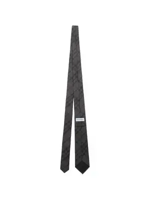 Burberry Check Silk Tie - Grey