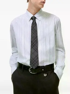 Burberry Check Silk Tie - Grey