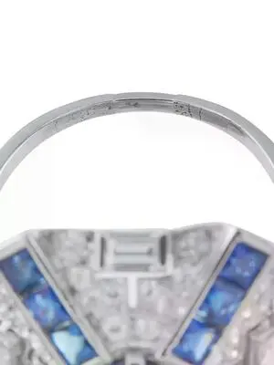 LB EXCLUSIVE Sapphire And Diamond Platinum Ring