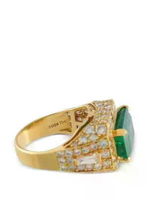 LB EXCLUSIVE 18k Yellow Emerald And Diamond Ring - Gold