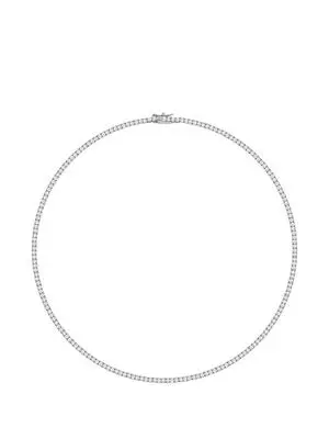 NIALAYA JEWELRY Mini Tennis Cubic-zirconia Choker Necklace - Silver