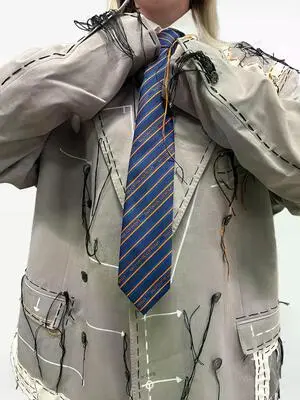 Henrik Vibskov Chewing Stripe Pattern Neck Tie