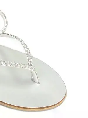 NICOLAS LAINAS Crystal-embellished Flat Sandals