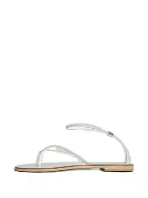 NICOLAS LAINAS Crystal-embellished Flat Sandals