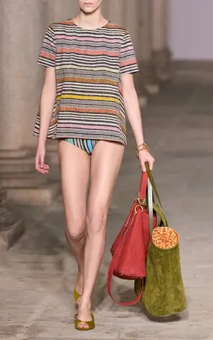 Missoni Open-back Raschel Knit Top - Stripe