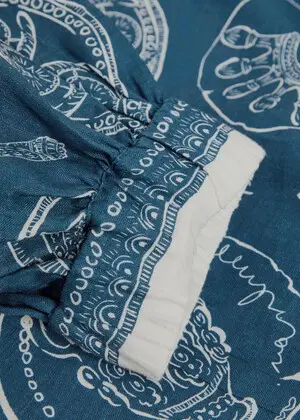 ALEMAIS Alémais Printed Linen Midi Dress