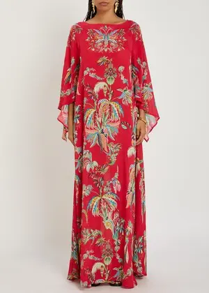 Etro Printed Chiffon Maxi Cover-up Dress