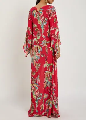 Etro Printed Chiffon Maxi Cover-up Dress