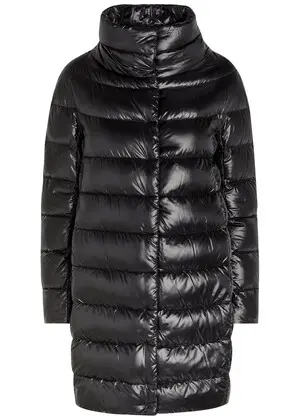 Herno Quilted Shell Coat - Black