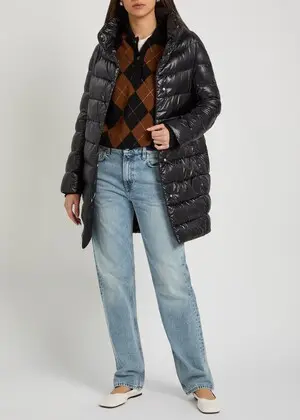 Herno Quilted Shell Coat - Black