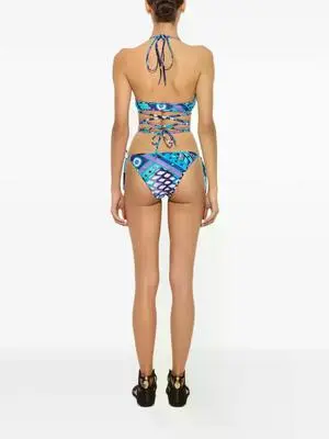 Emilio Pucci Vivara-print Wrap-around Triangle Bikini Top