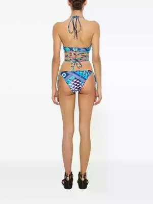 Emilio Pucci Vivara-print Wrap-around Triangle Bikini Top