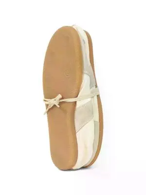 MAISON MARGIELA Replica Soft Leather And Suede Low-top Sneakers - Neutrals