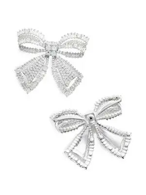SELF-PORTRAIT Crystal-embellished Bow Earrings