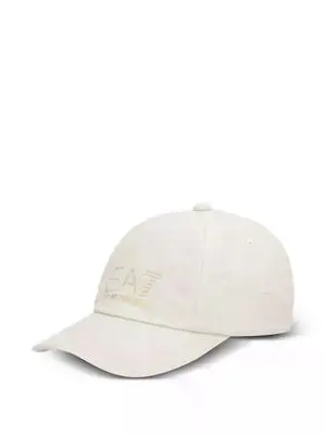 EA7 Crystal Embellished Logo Baseball Cap - Neutrals