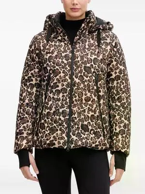 SPORTALM Leopard Print Padded Hooded Jacket