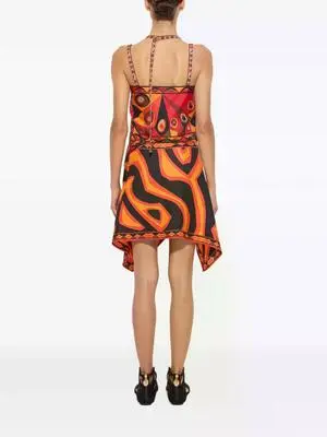 Emilio Pucci Silk Scarf Top With Occhi Print