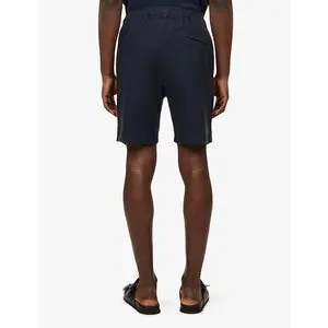 Derek Rose Vienna Drawstring Linen Shorts - Navy