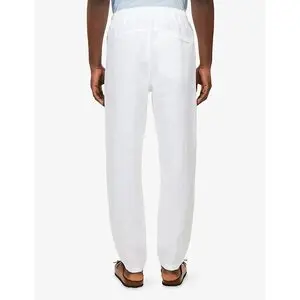 Derek Rose Vienna Drawstring Linen Trousers - White