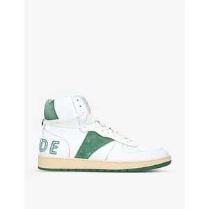Ayamé Rhude Rhecess Hi Leather High-top Trainers - White/comb