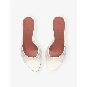 Amina Muaddi Alexa 95 Lace Heeled Mules