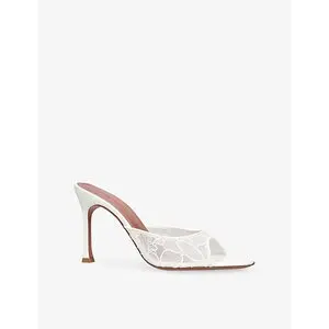 Amina Muaddi Alexa 95 Lace Heeled Mules