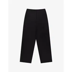 OMNES Anderson Straight-leg Linen-blend Trousers - Black