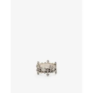 Emanuele Bicocchi Sterling Engraved Cross Ring