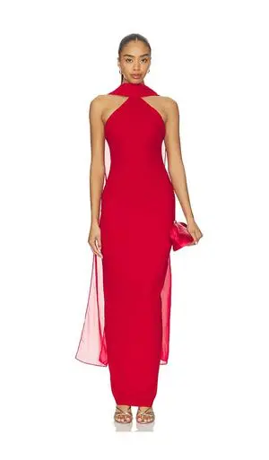 NOOKIE Martini High Neck Gown - Red
