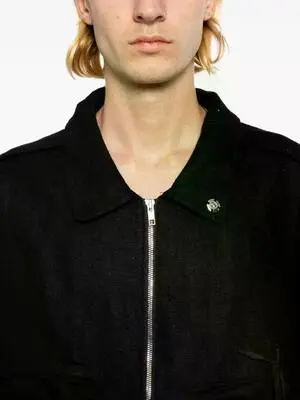 MIDORIKAWA Lace-panelled Frayed Jacket