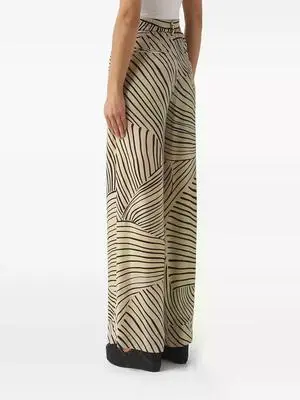 PT TORINO Abstract Print Wide-leg Trousers