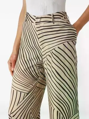 PT TORINO Abstract Print Wide-leg Trousers