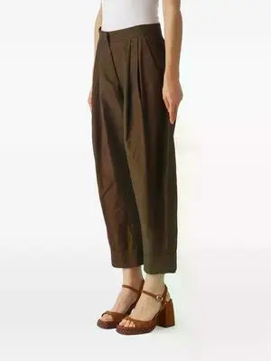 PT TORINO Pleated Waist Trousers With Turned-up Cuffs